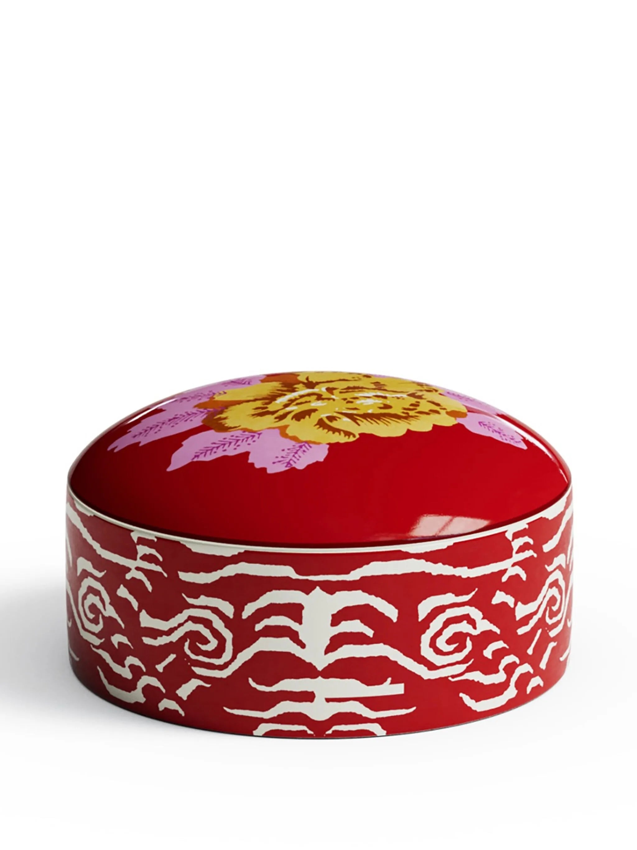 Indian Tiger Porcelain Trinket Box - Red – o'de rose